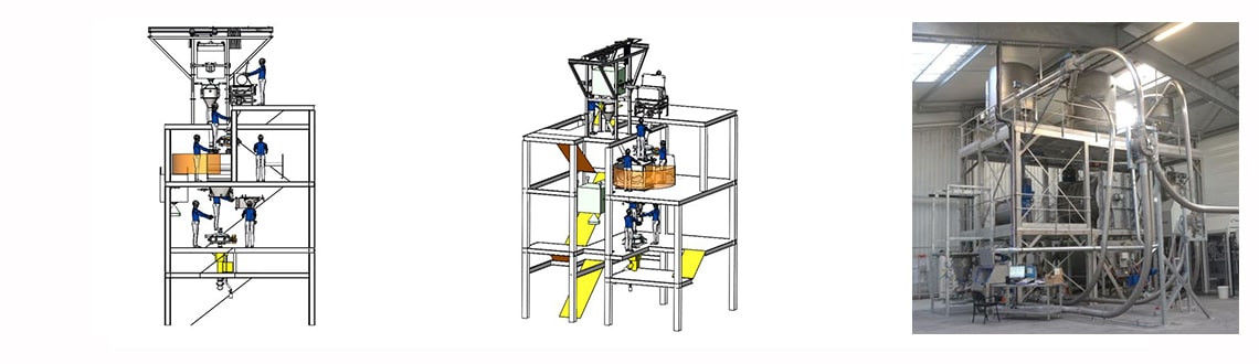Dedicated mixing line for dry materials - DryMixFlow® | Palamatic Process
