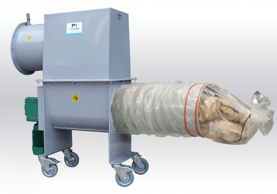 empty sack compactor on wheels