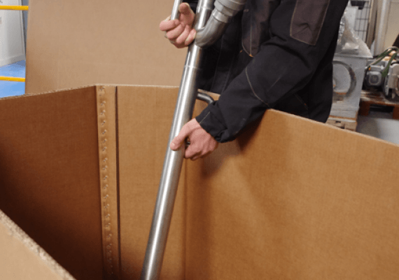 suction pipe octabin unloading