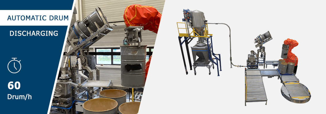 Automatic drum deconditioning unit - DrumMatic® | Palamatic Process